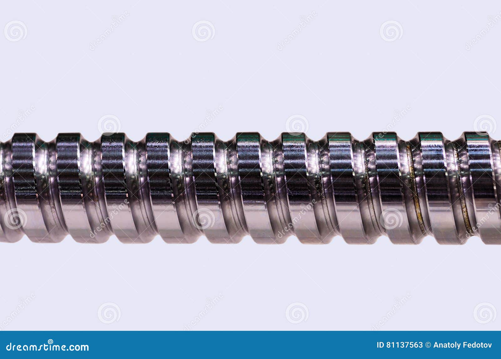 Steel rods with a thread stock image. Image of construction - 81137563