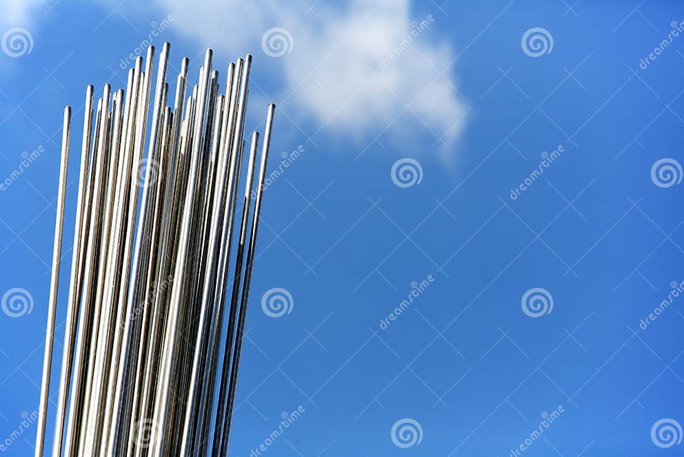 Steel rods in the Sky stock photo. Image of abstraction - 21122520