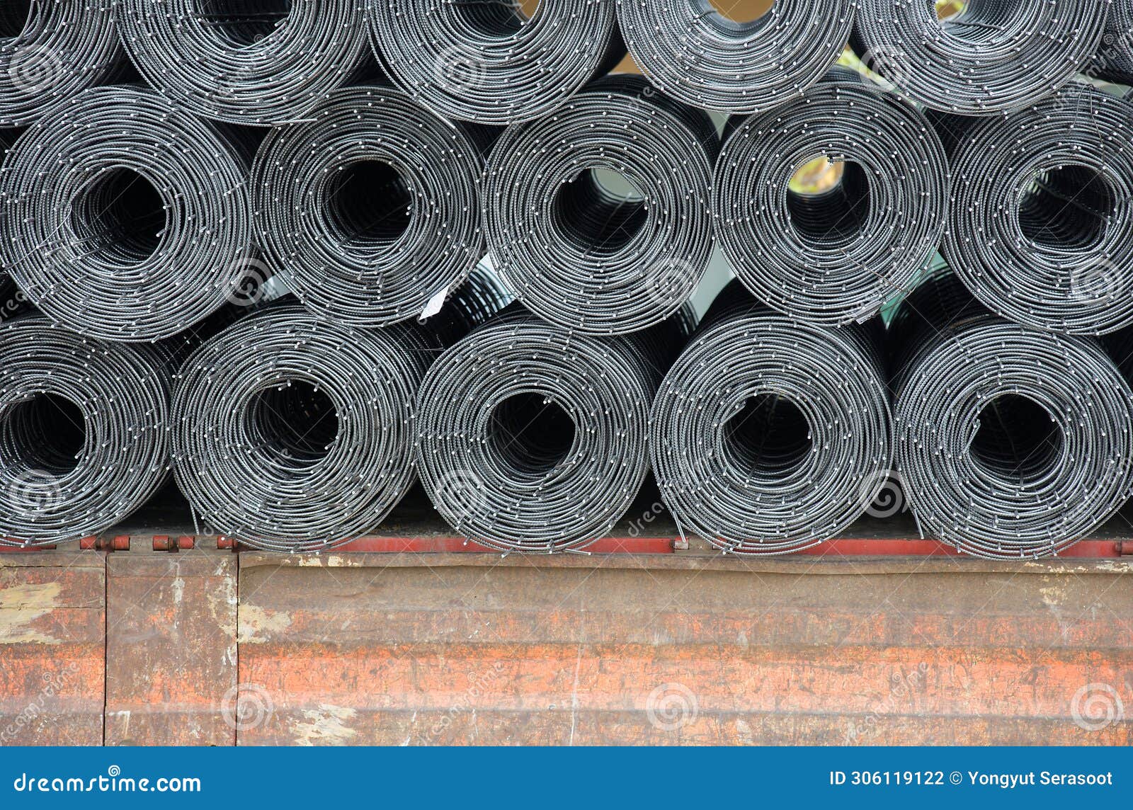 Steel Roll for Building Construction Stock Photo - Image of iron ...