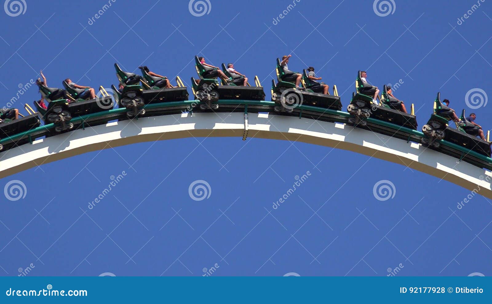 Steel Roller Coaster Ride editorial stock photo. Image of roller - 92177928