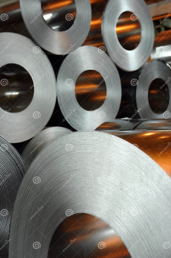 Steel rolls stock photo. Image of warehouse, roll, iron - 7778110
