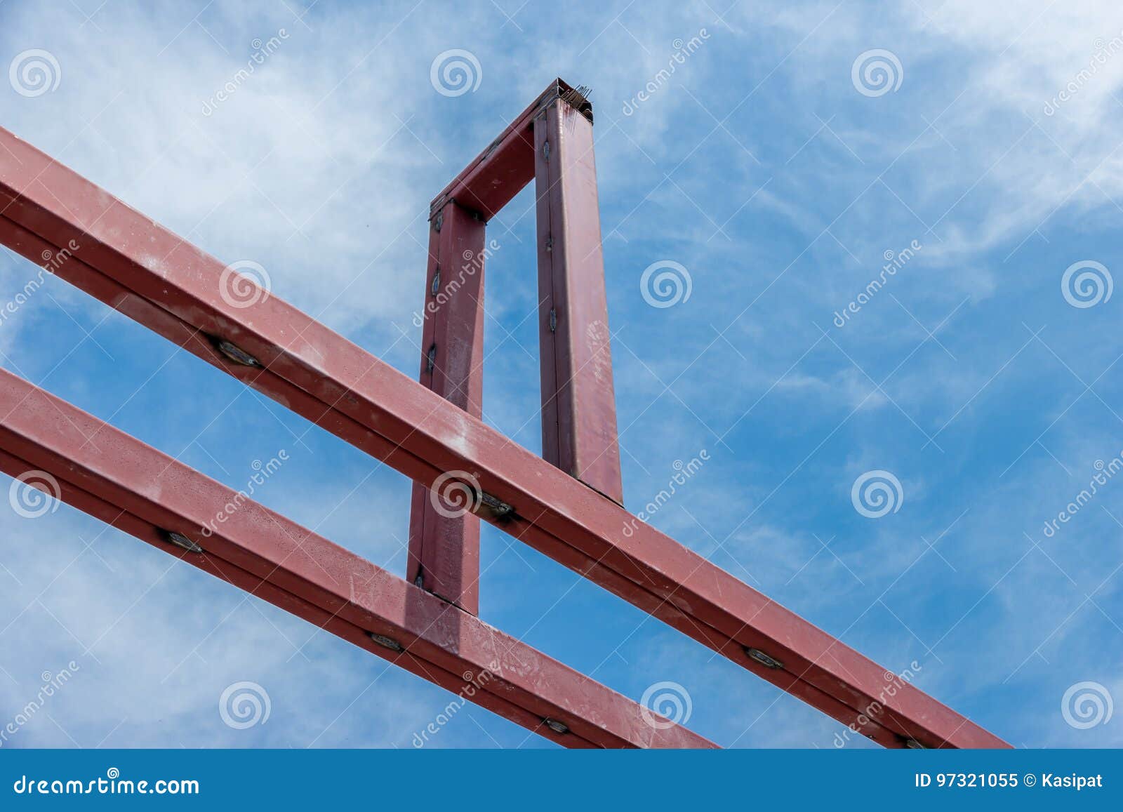 Steel roof structure stock image. Image of home, steel - 97321055
