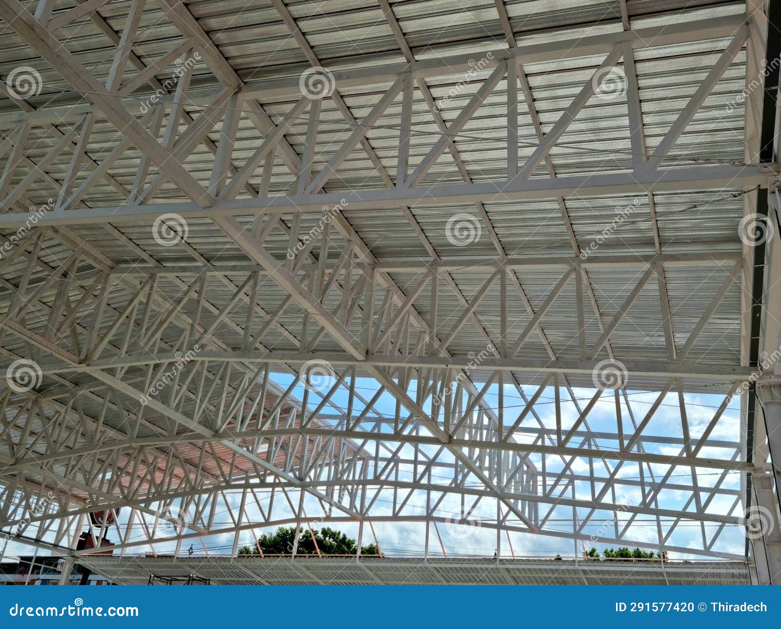 Steel Roof Structure Objects on Technology, Architecture Stock Photo - Image of object, material ...