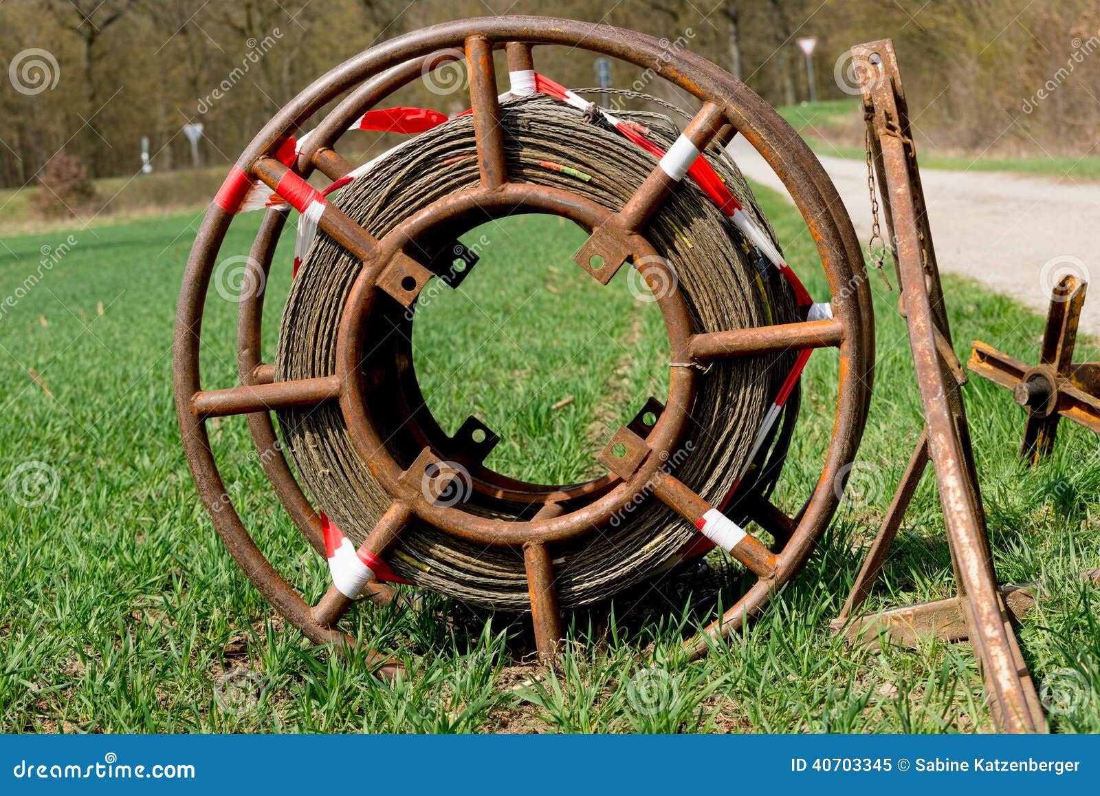 Steel rope stock image. Image of forrest, corrosive, nature - 40703345