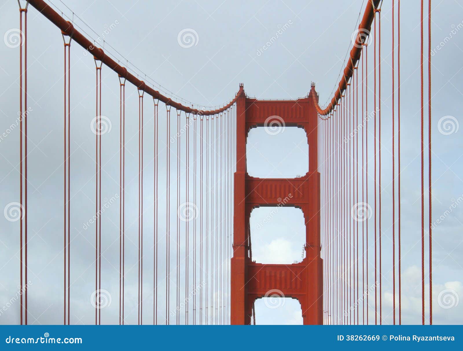 Steel Ropes of Golden Gate Bridge Stock Image - Image of destinations ...