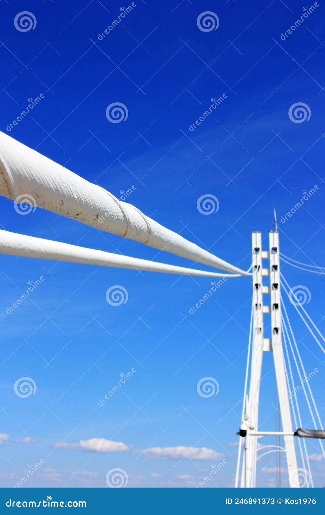 Steel Ropes Hold the Bridge Stock Image - Image of tower, technology ...