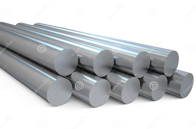 Steel round bars stock illustration. Illustration of profiles - 54368024