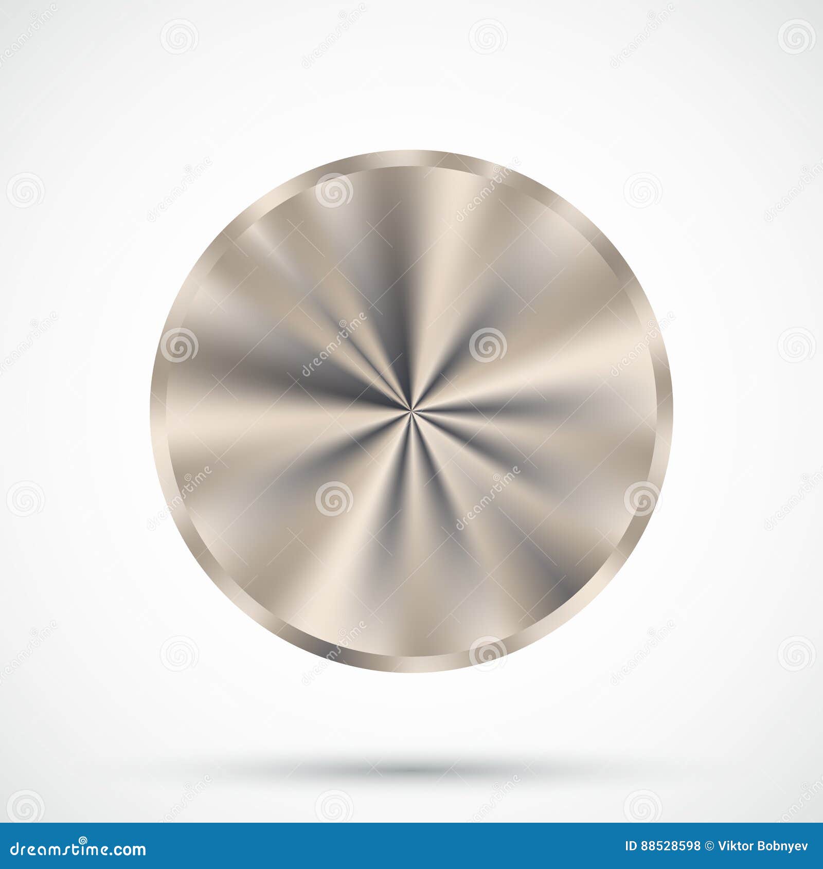 Steel round button. stock vector. Illustration of panel - 88528598