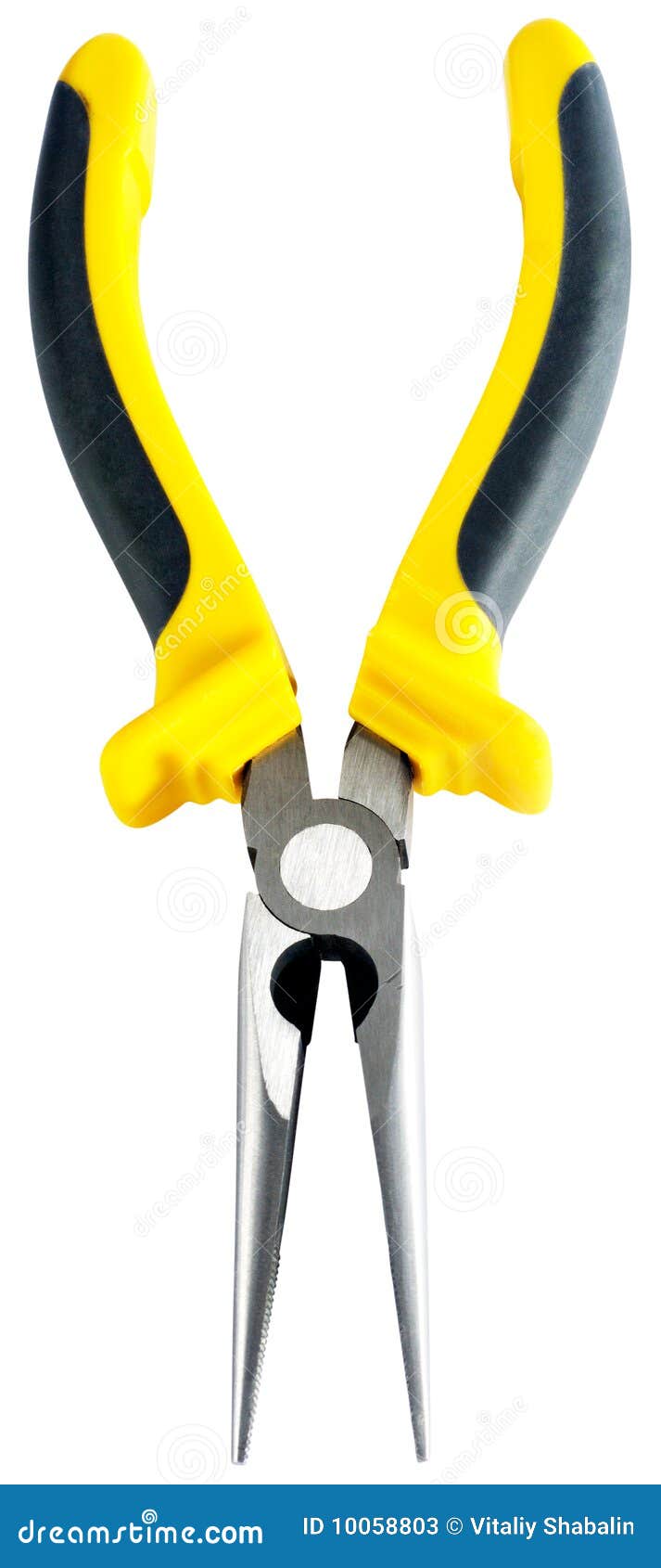 Steel Round Pliers Isolated on White Stock Image - Image of tool ...