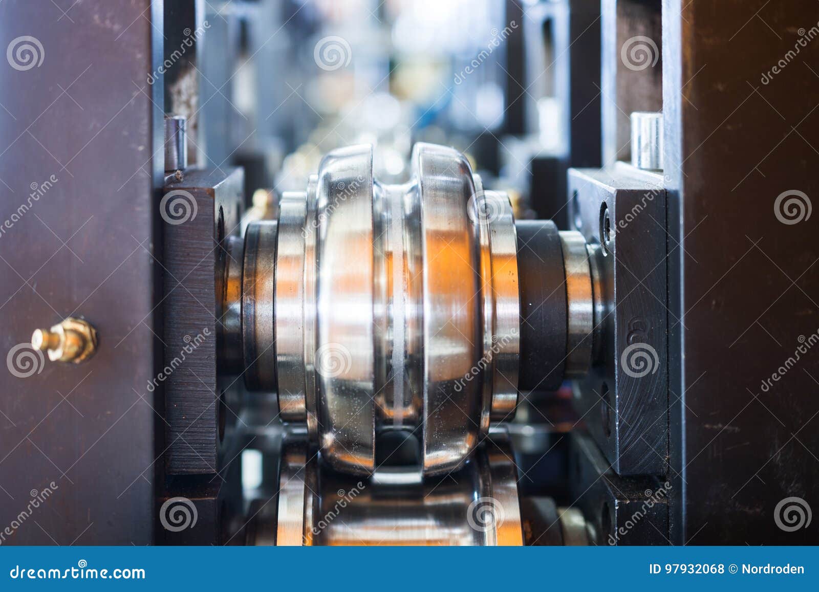Steel Round Rollers for Rolling Wire. Stock Photo - Image of mechanism ...