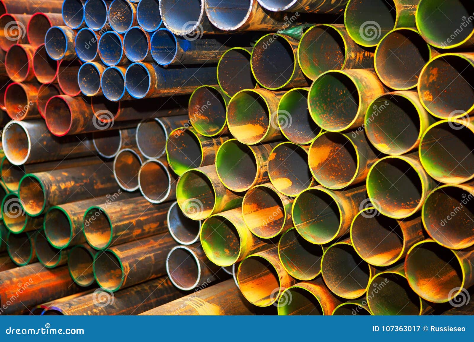Steel Round Tubes in Diameter Stock Image - Image of aqueduct ...