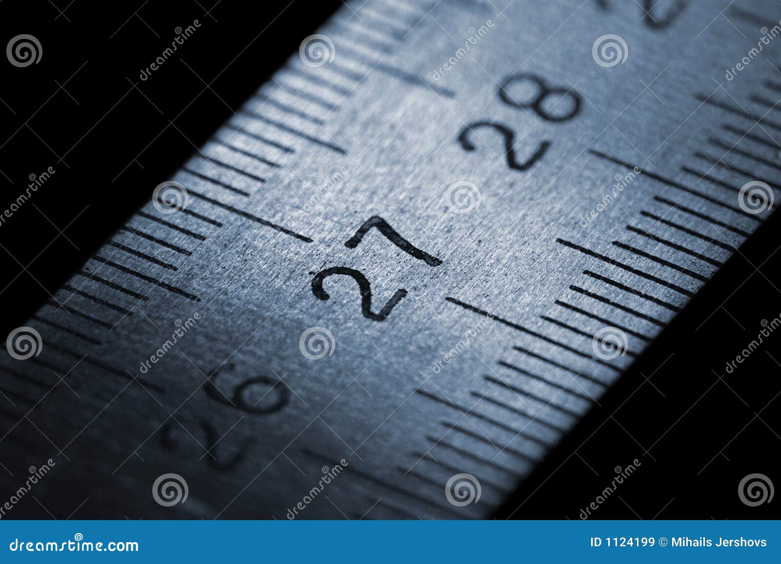 Steel ruler stock image. Image of macro, dark, metal, construction ...