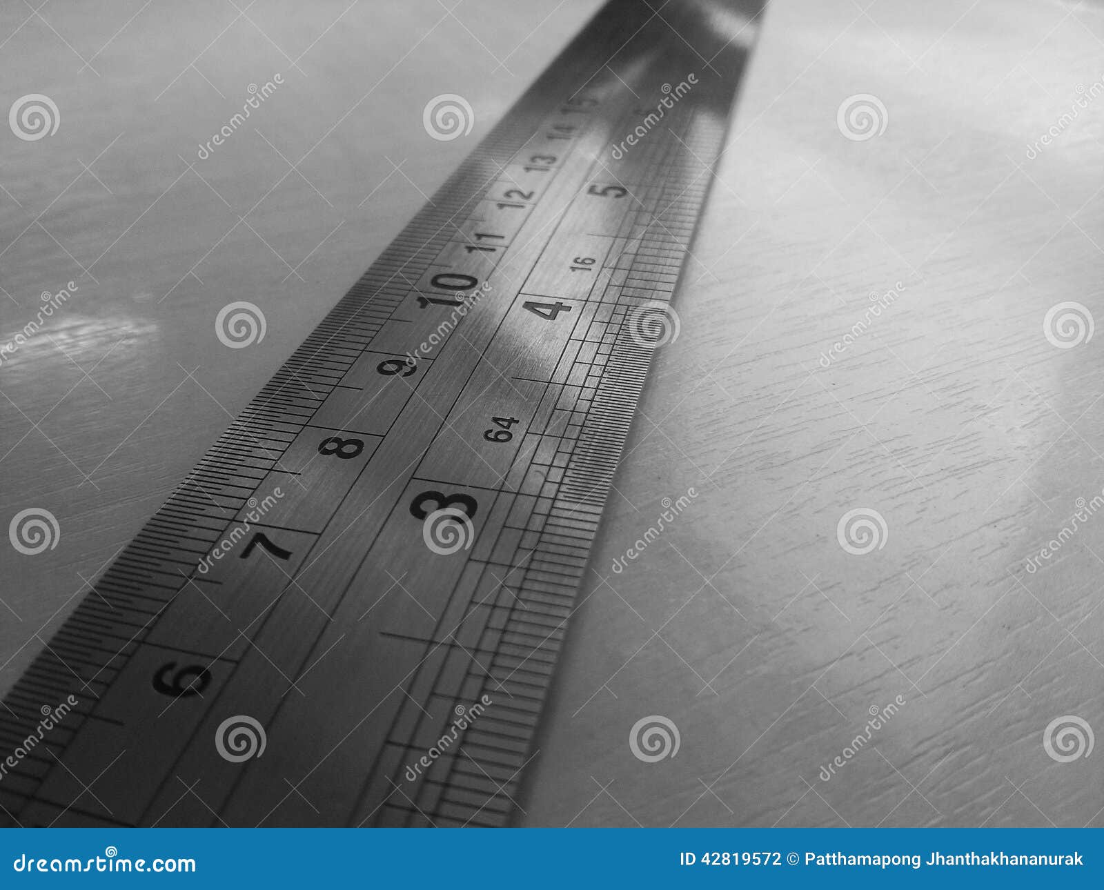 Steel ruler stock photo. Image of blackandwhite, build - 42819572