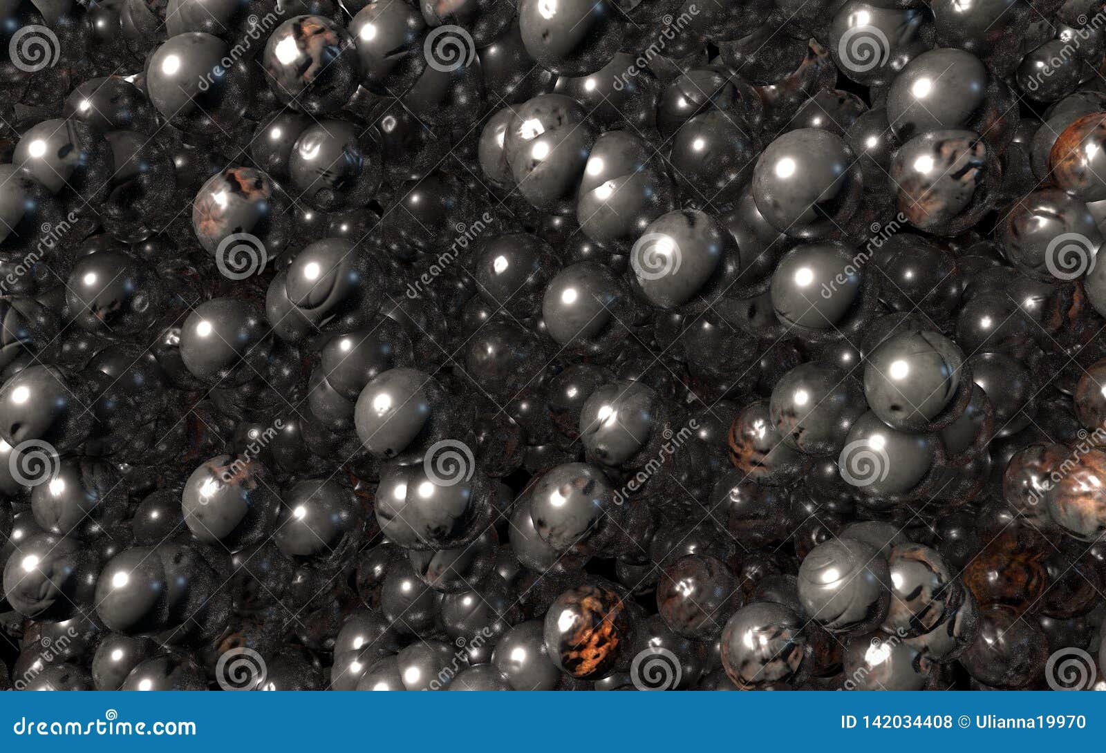 Steel Rusty Ball 3d Illustration Texture Render Stock Illustration ...