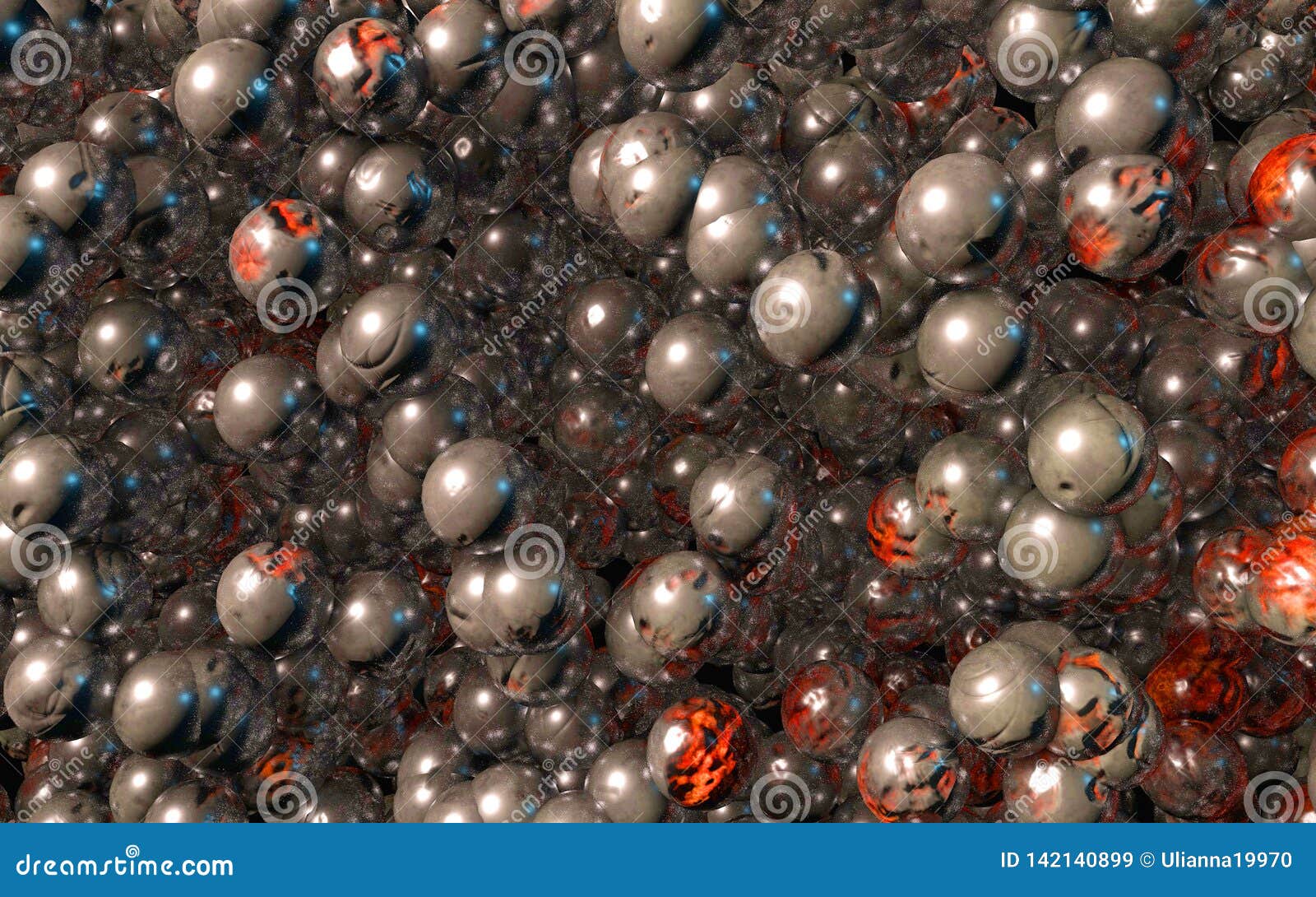 Steel Rusty Ball 3d Illustration Texture Render Stock Illustration ...