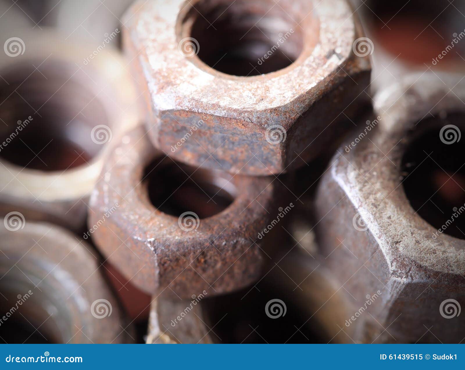 Steel rusty nuts stock image. Image of pile, changing - 61439515