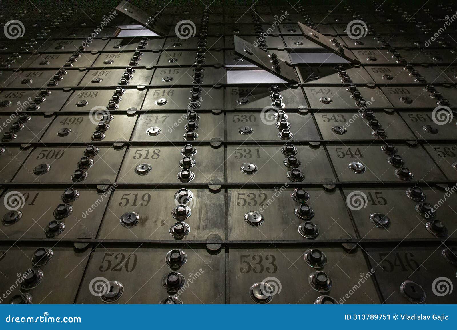 Steel Safe Boxes in the Bank Stock Image - Image of private, currency ...