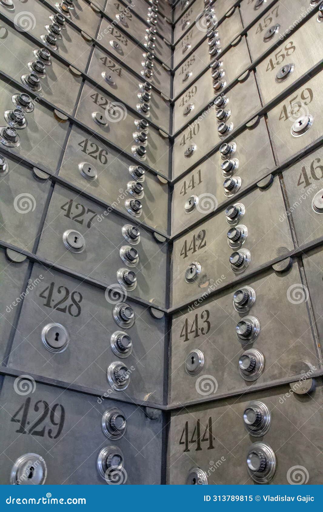 Steel Safe Boxes in the Bank Stock Image - Image of combination ...