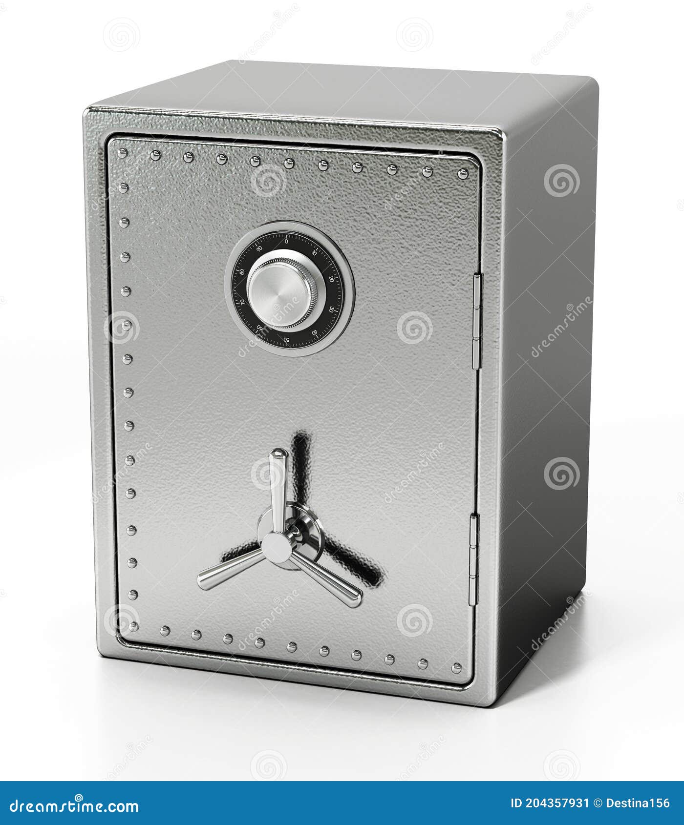 Steel Safe Isolated on White Background. 3D Illustration Stock ...