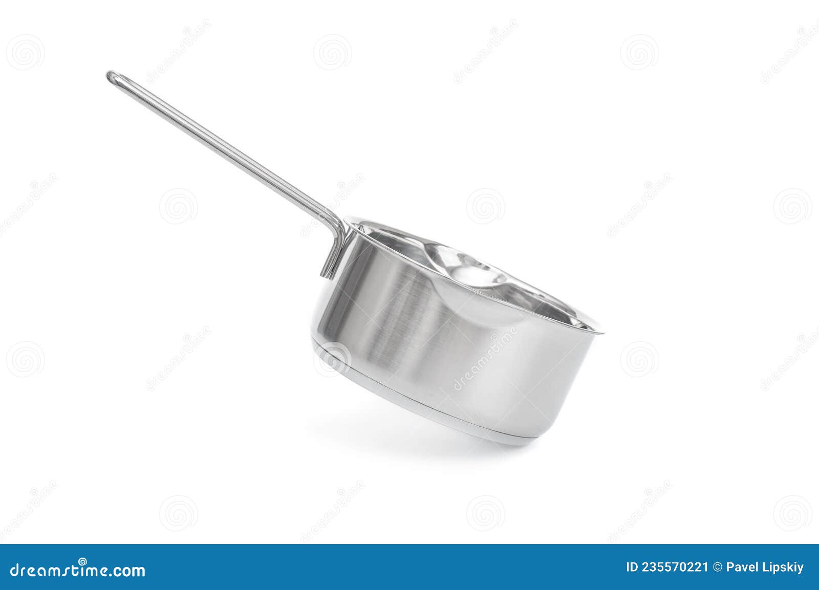 Steel Saucepan Isolated on White Background Stock Image - Image of ...