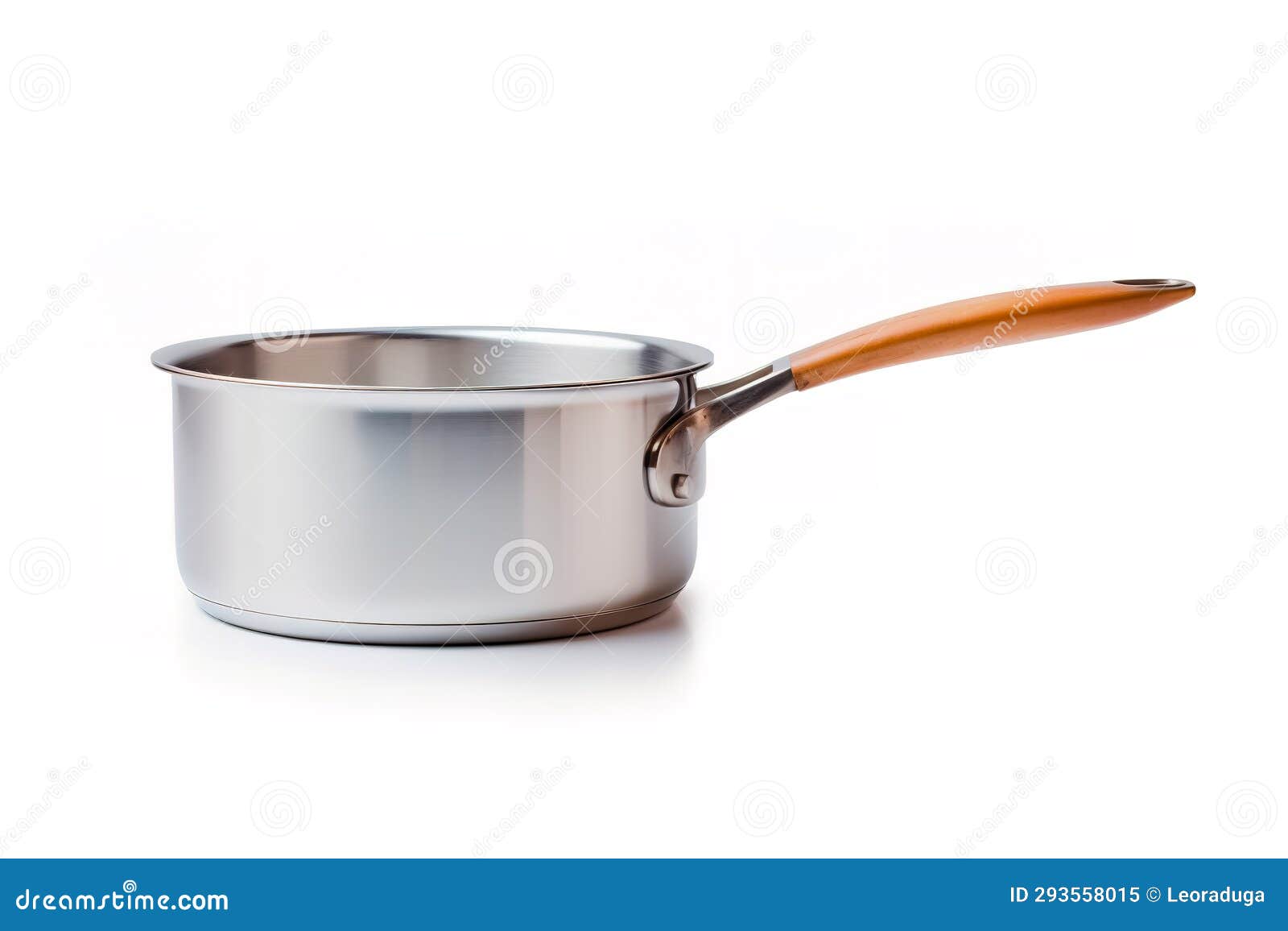 Steel Saucepan on a White Background Stock Illustration - Illustration ...