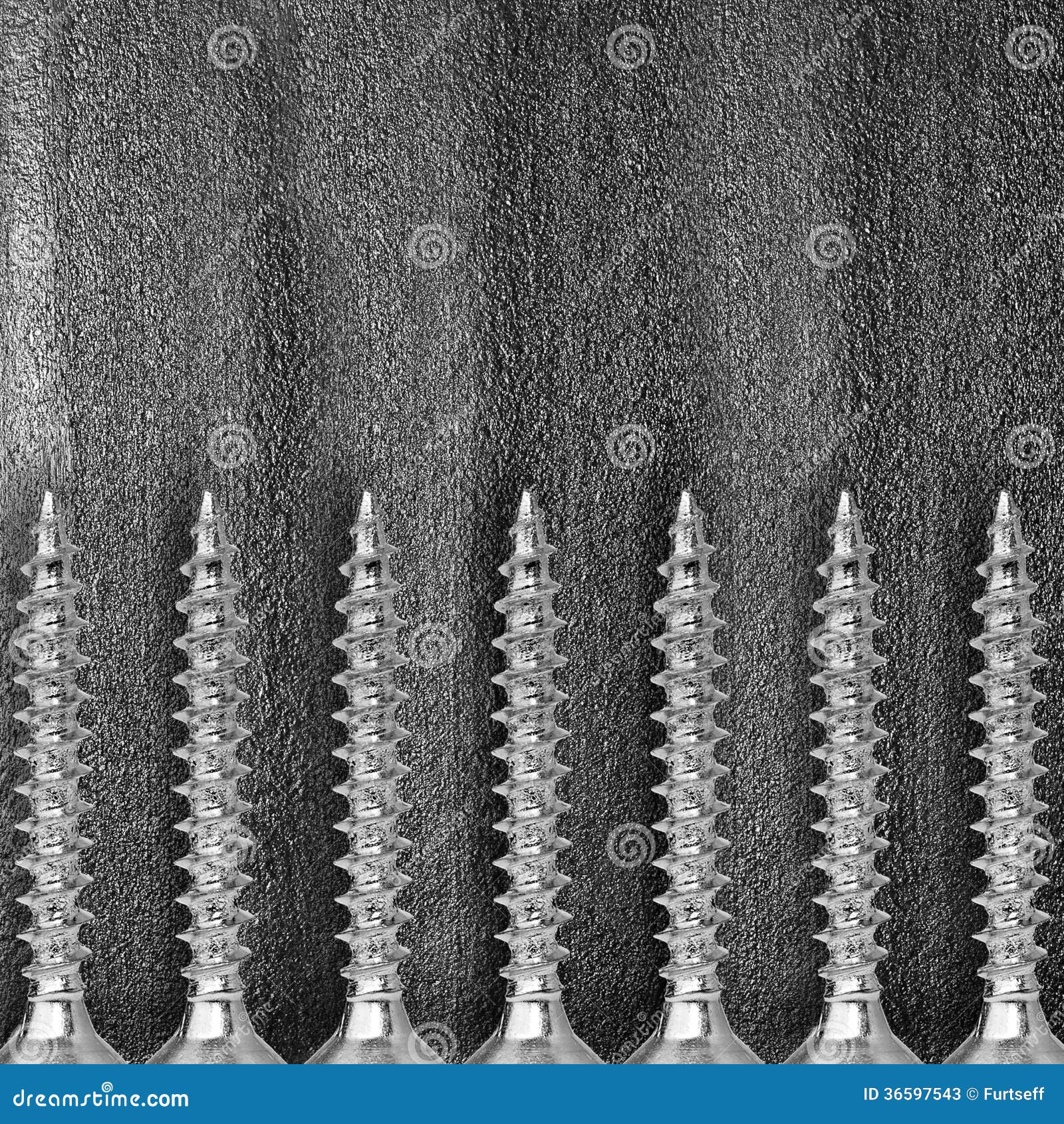 Steel Screws on a Metal Background Stock Image - Image of rusty, design ...