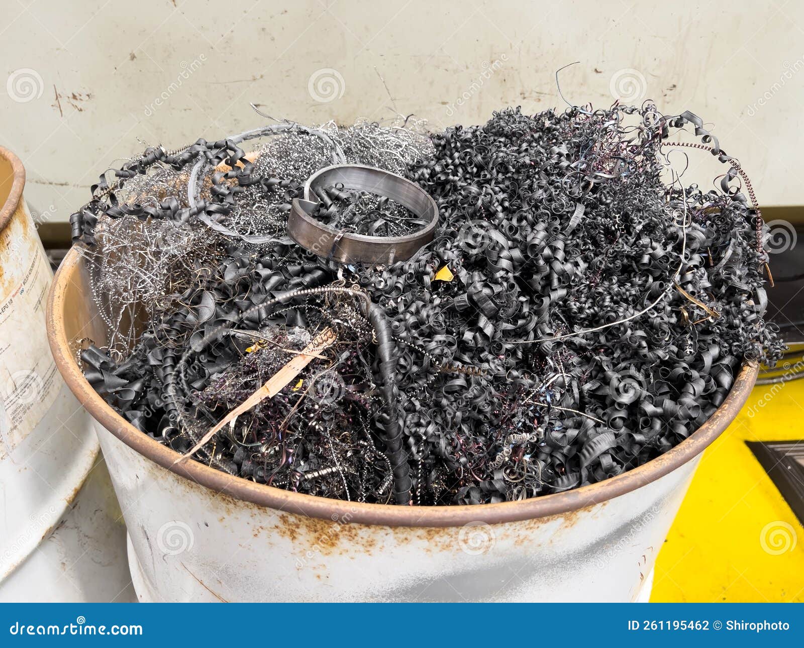 Steel shavings stock photo. Image of shaving, steel - 261195462