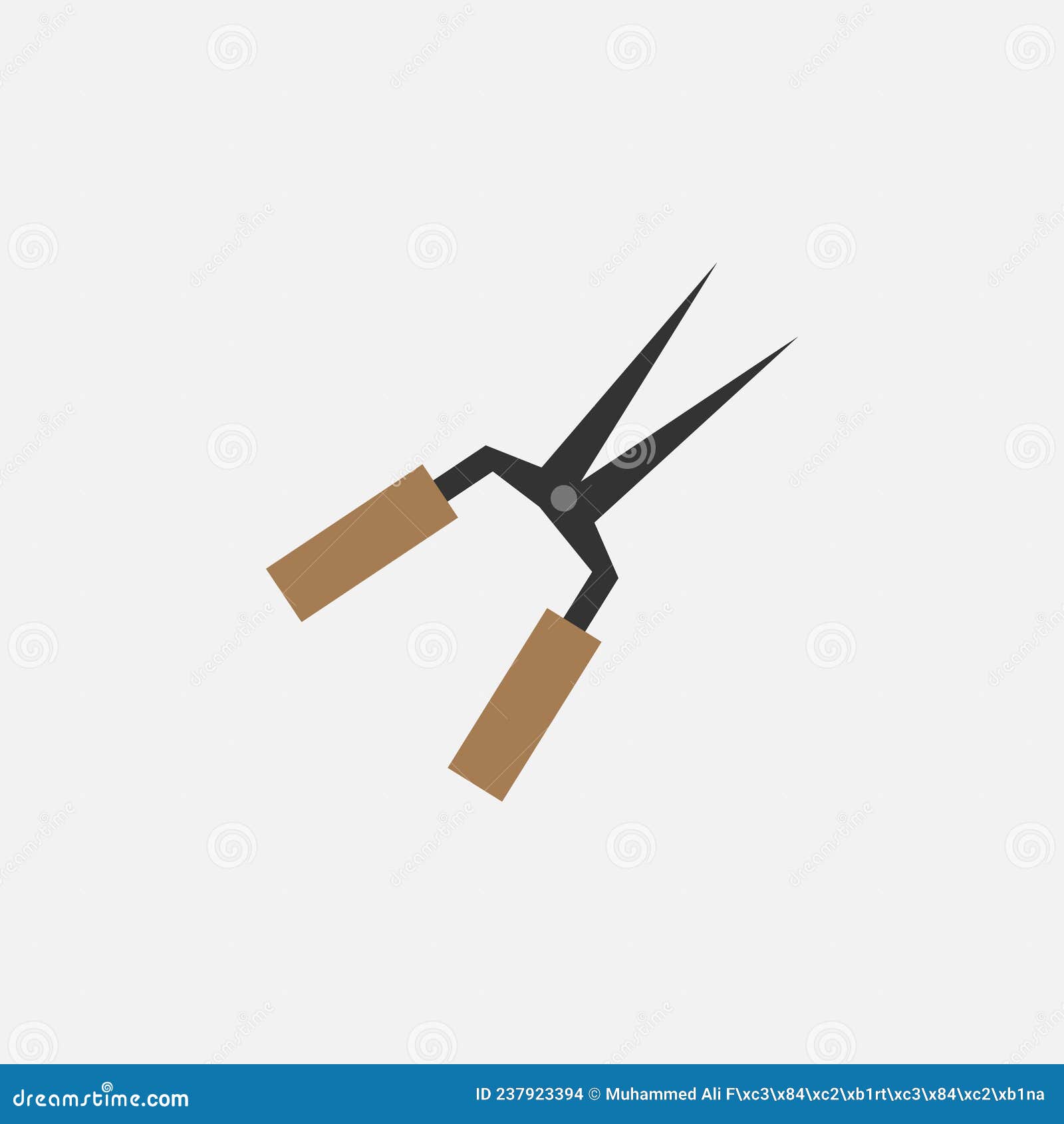 Steel Shear Icon, Flat Style. - Vector Stock Vector - Illustration of ...