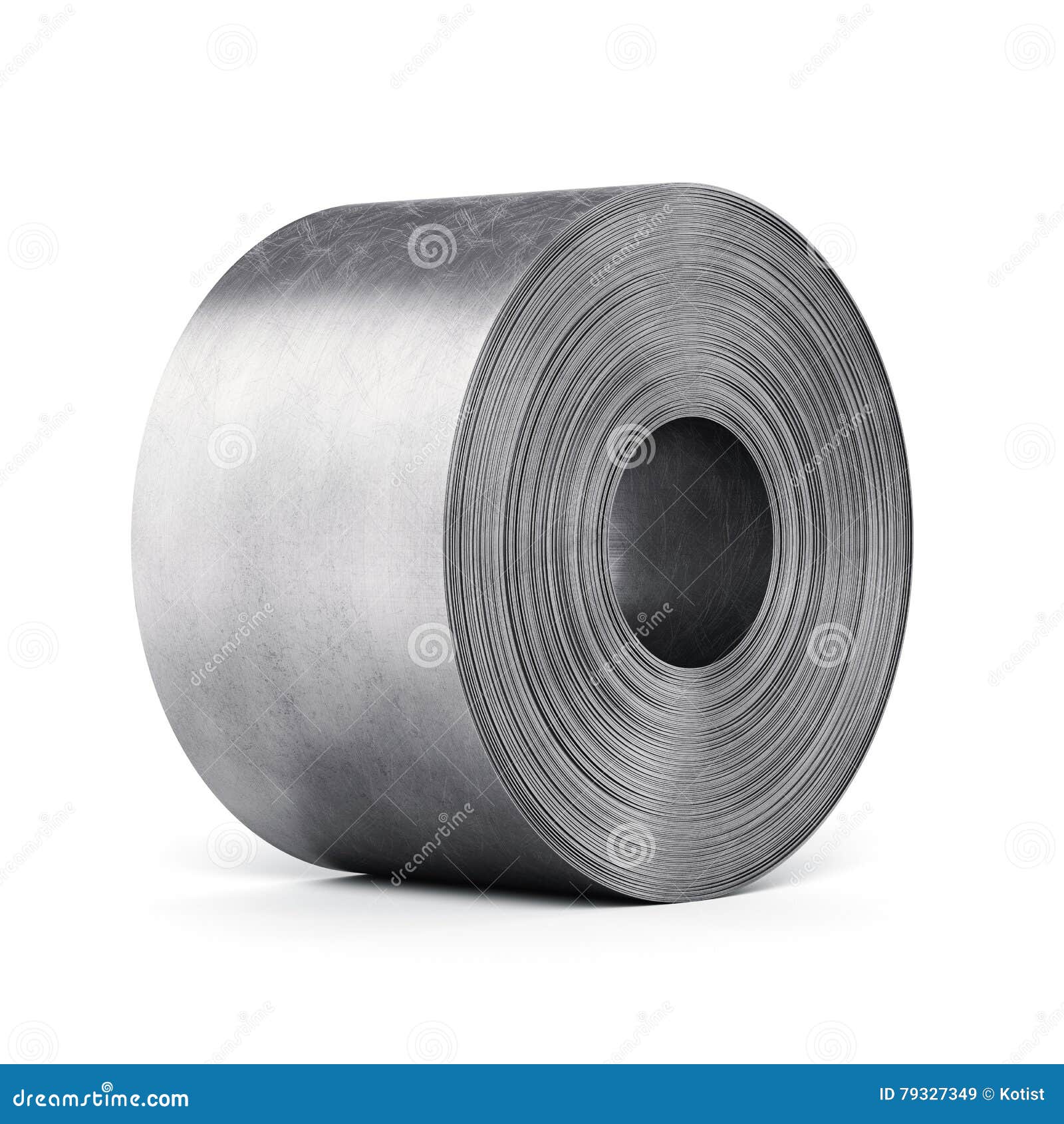 Steel Sheet Rolled into a Roll Stock Illustration - Illustration of ...