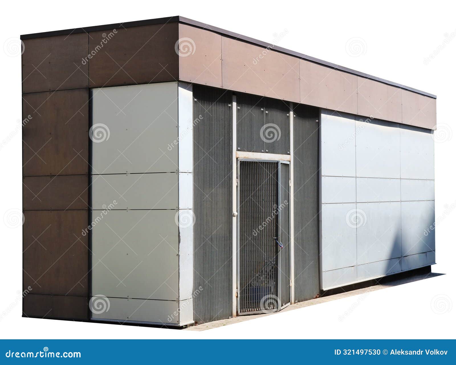 Steel Sheet Waste Shed Locked with Padlock Isolated Stock Photo - Image ...