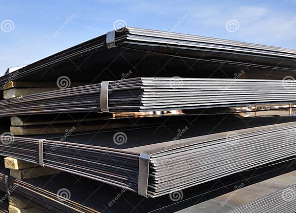 Steel sheets in packs stock photo. Image of building - 27820122
