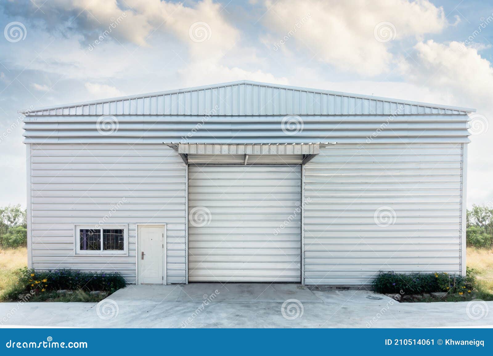 Steel Shutter Roller Door Of Factory Warehouse Workshop For Materials ...