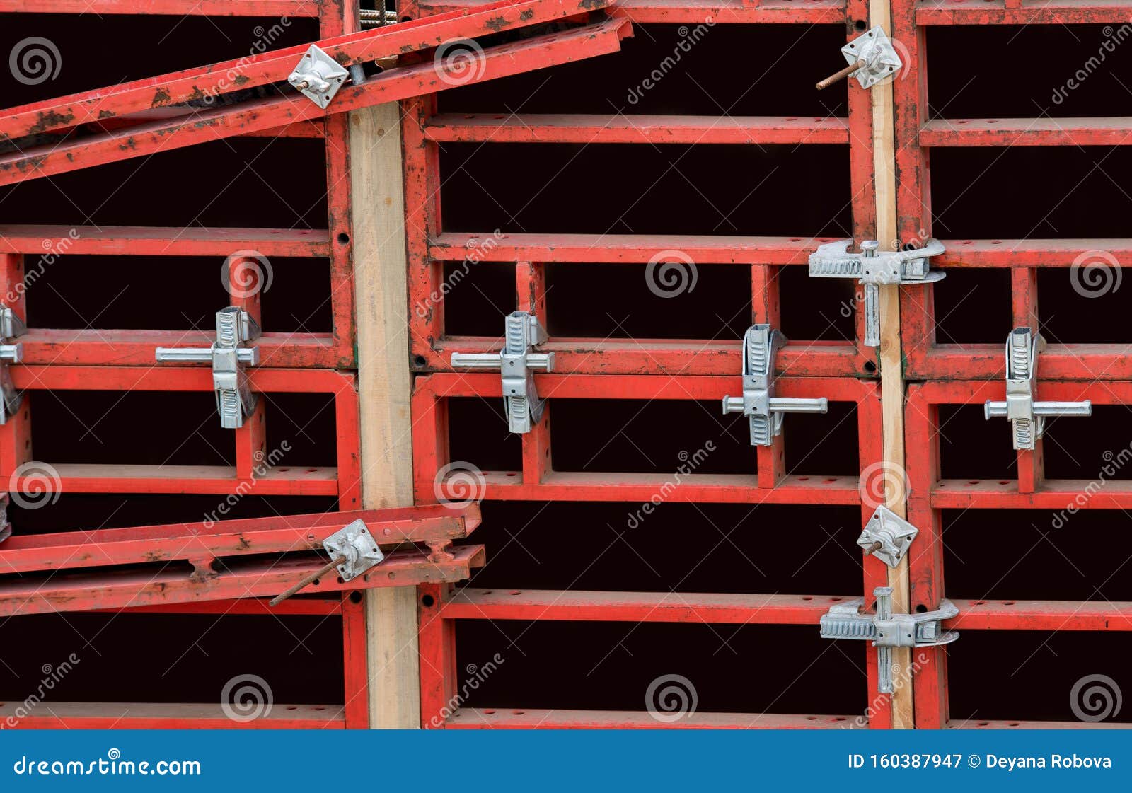 Steel Shuttering. Construction of Concrete Formwork Stock Image - Image ...