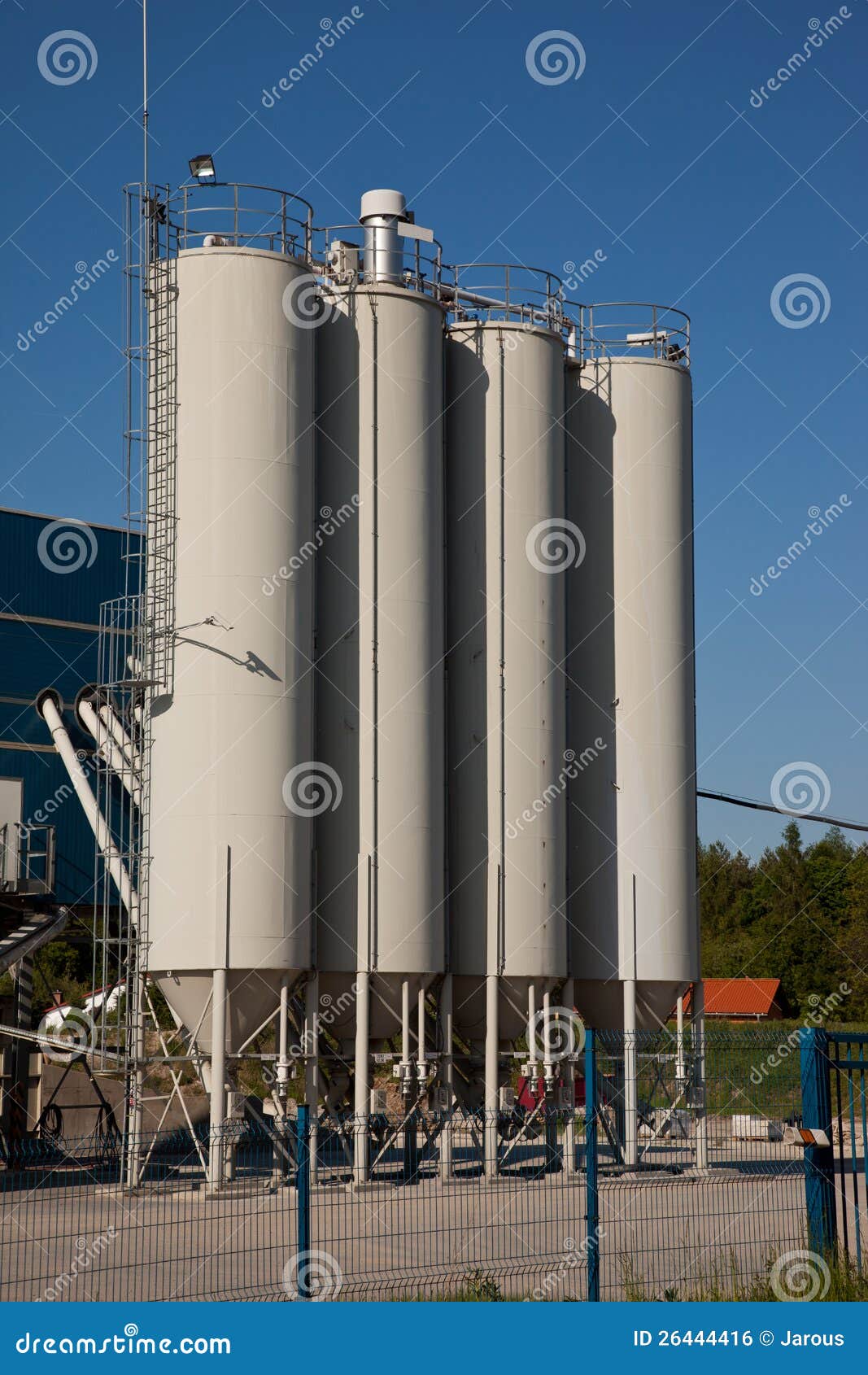Steel silo stock photo. Image of process, feeder, access - 26444416