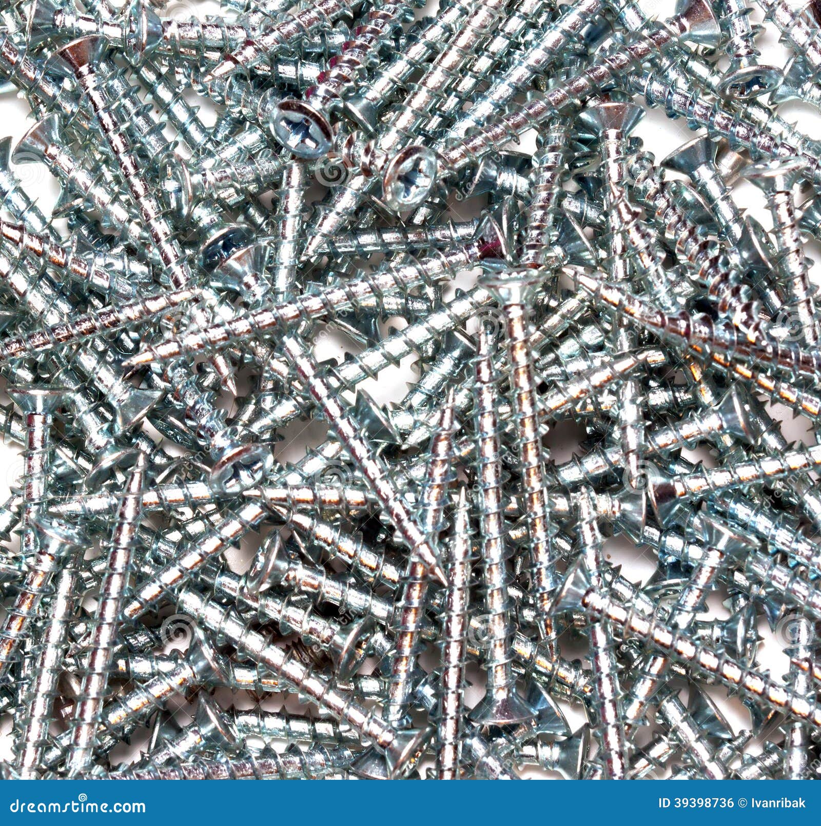 Steel Silver Shiny Metal Screws Stock Photo - Image of mechanical ...