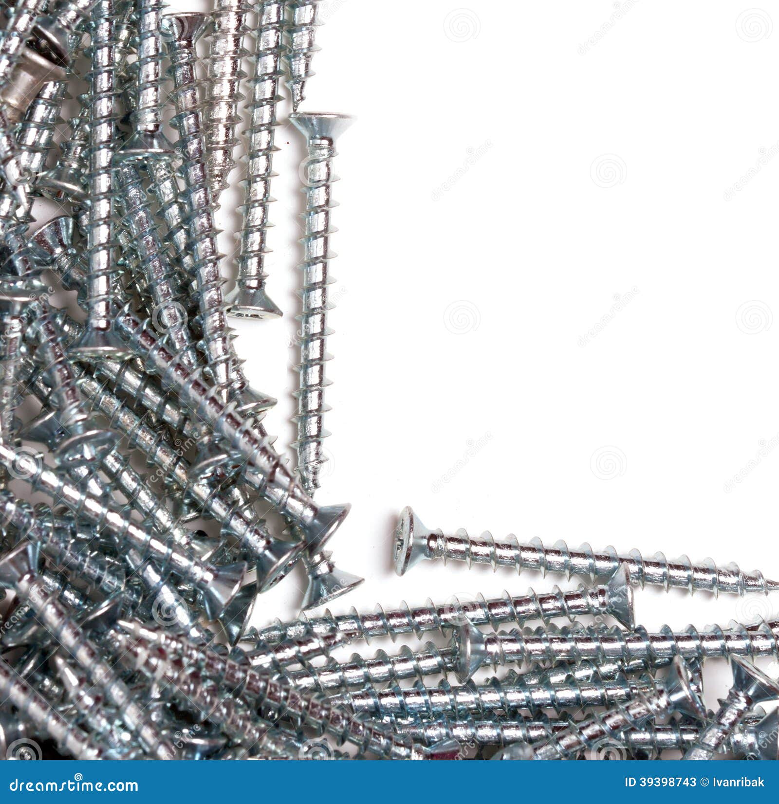 Steel Silver Shiny Metal Screws Stock Image - Image of industry, iron ...