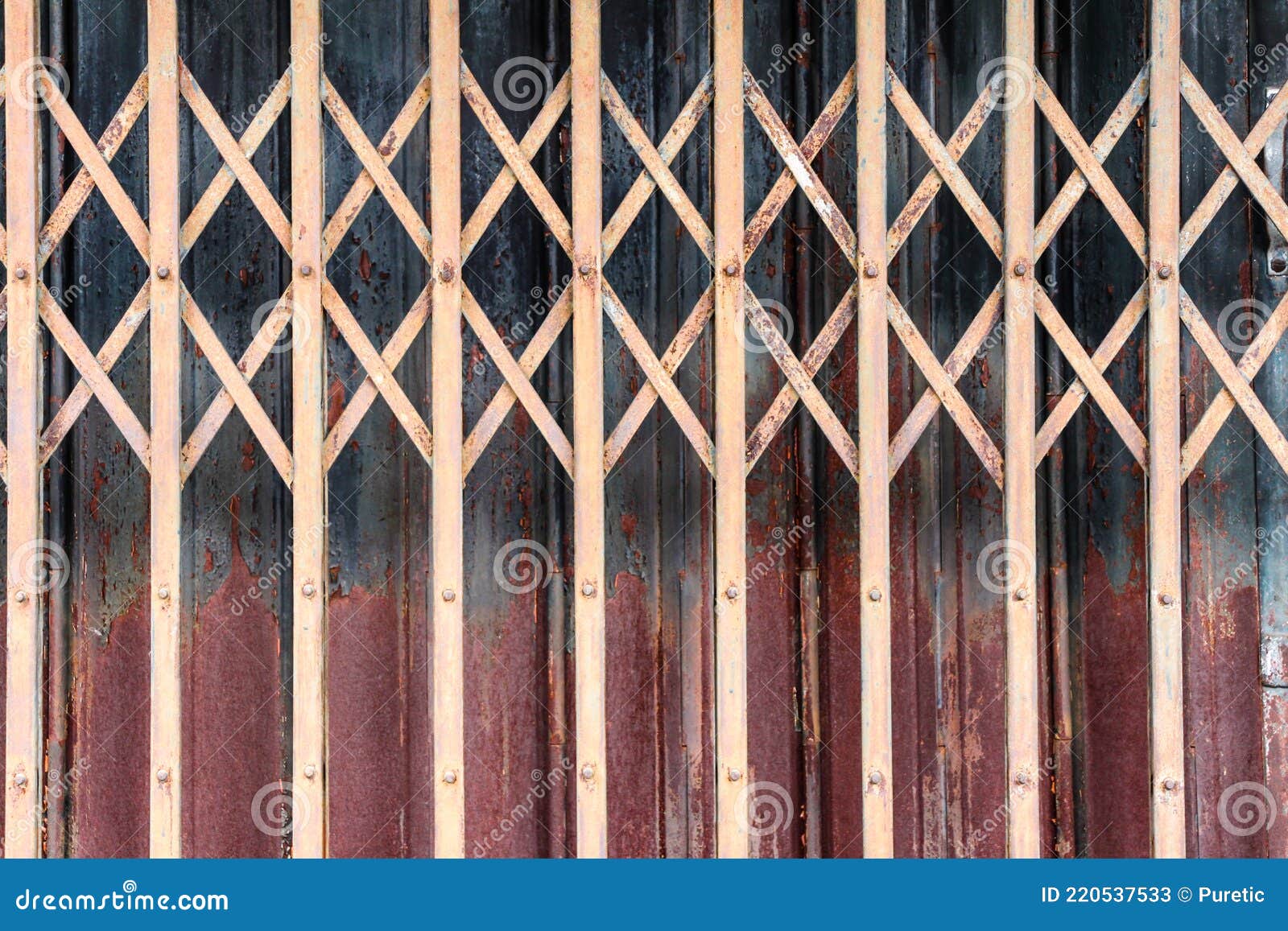 Steel Sliding Door. Old Sliding Door Stock Image - Image of material ...