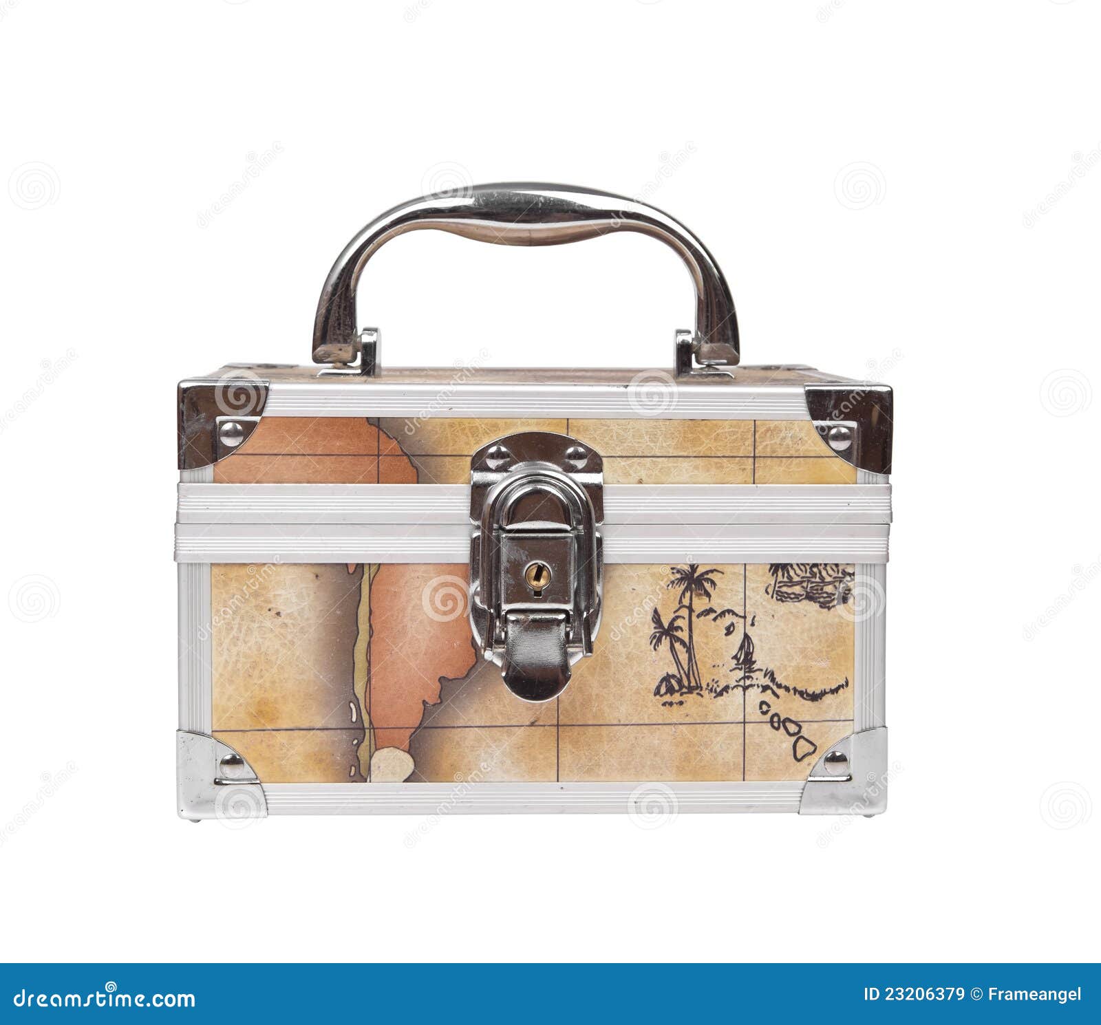 Steel Small Suitcase with the Lock Stock Image - Image of clipping ...
