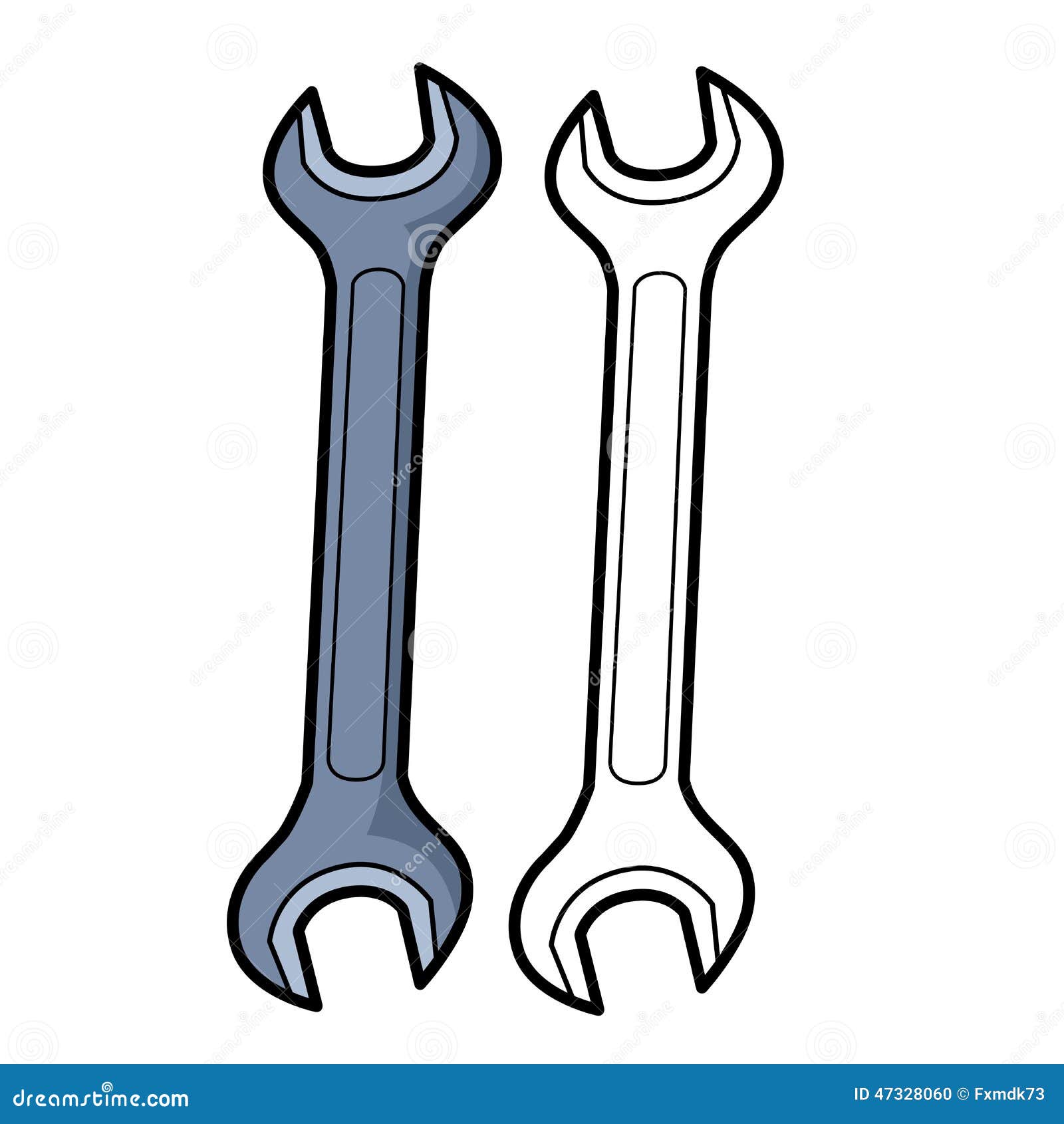 Steel Spanner stock vector. Illustration of work, handle - 47328060