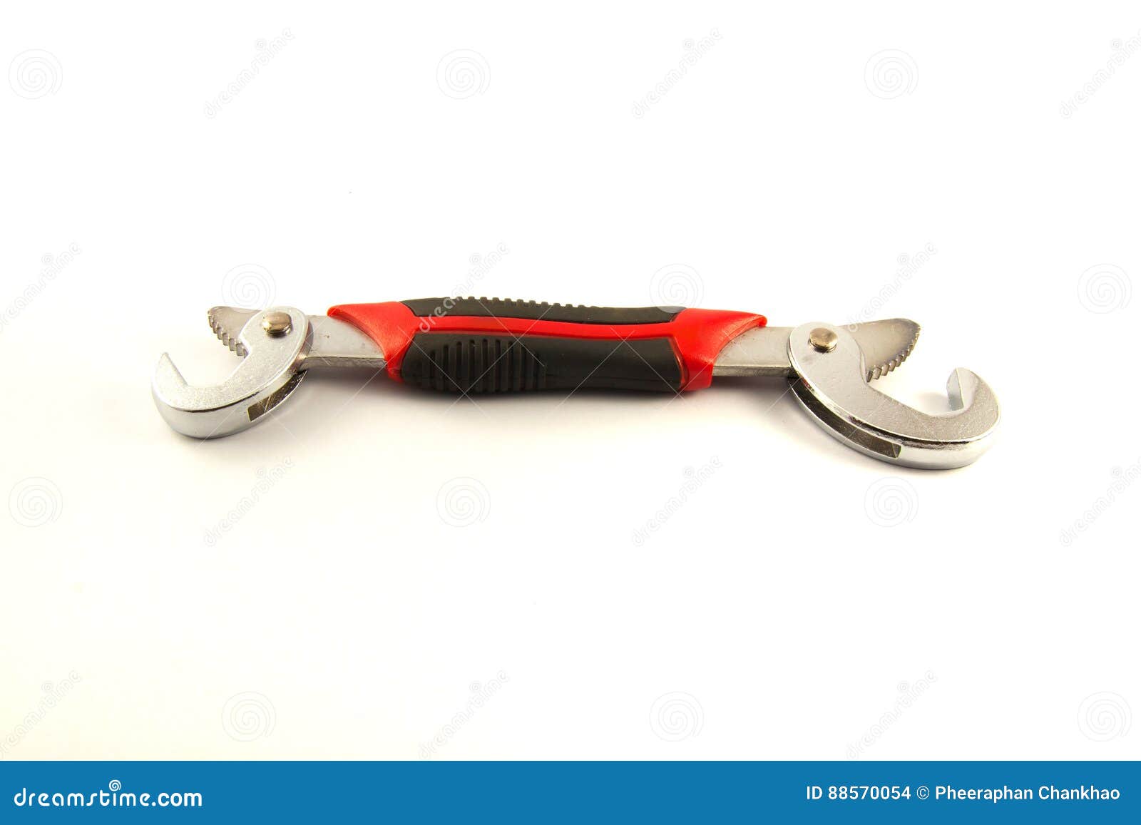 Steel Spanner on White Background Stock Photo - Image of building ...