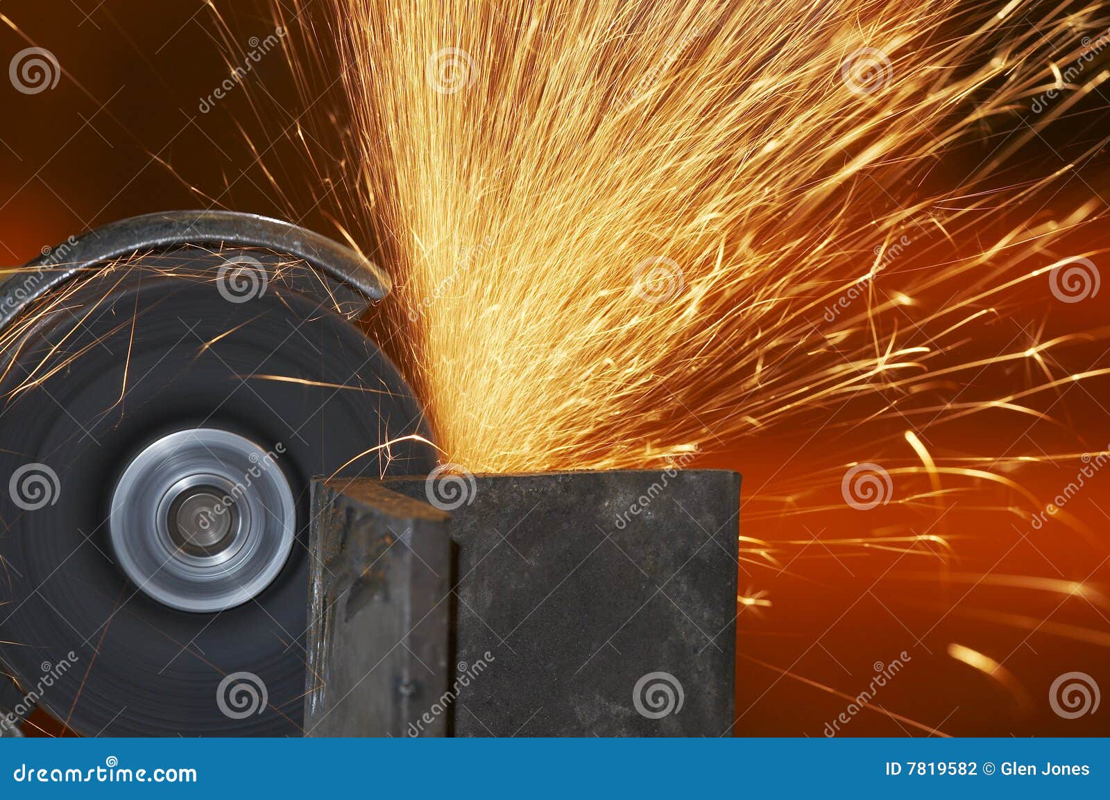 Steel spark stock photo. Image of worker, work, steel - 7819582