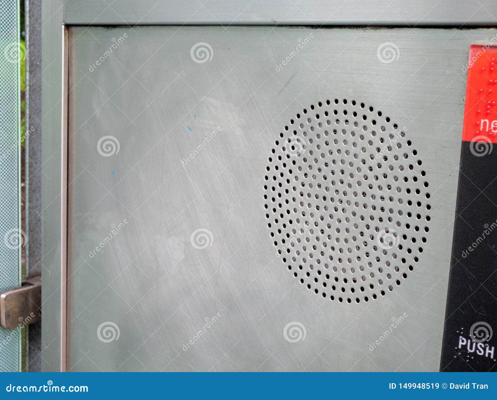 Steel Speaker on Wall on Public Display System Projecting Sound Stock ...