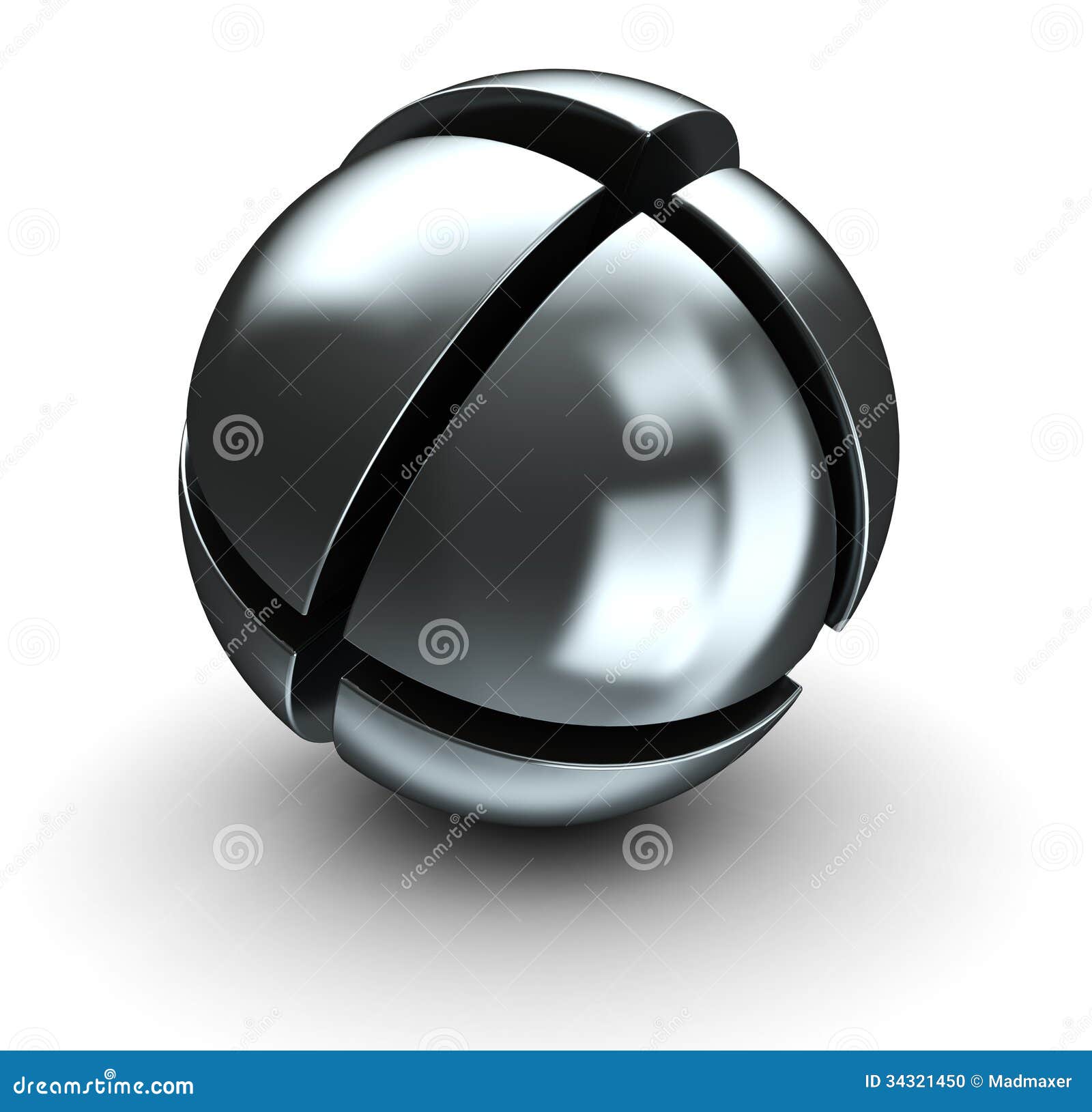 Steel sphere stock illustration. Illustration of shell - 34321450