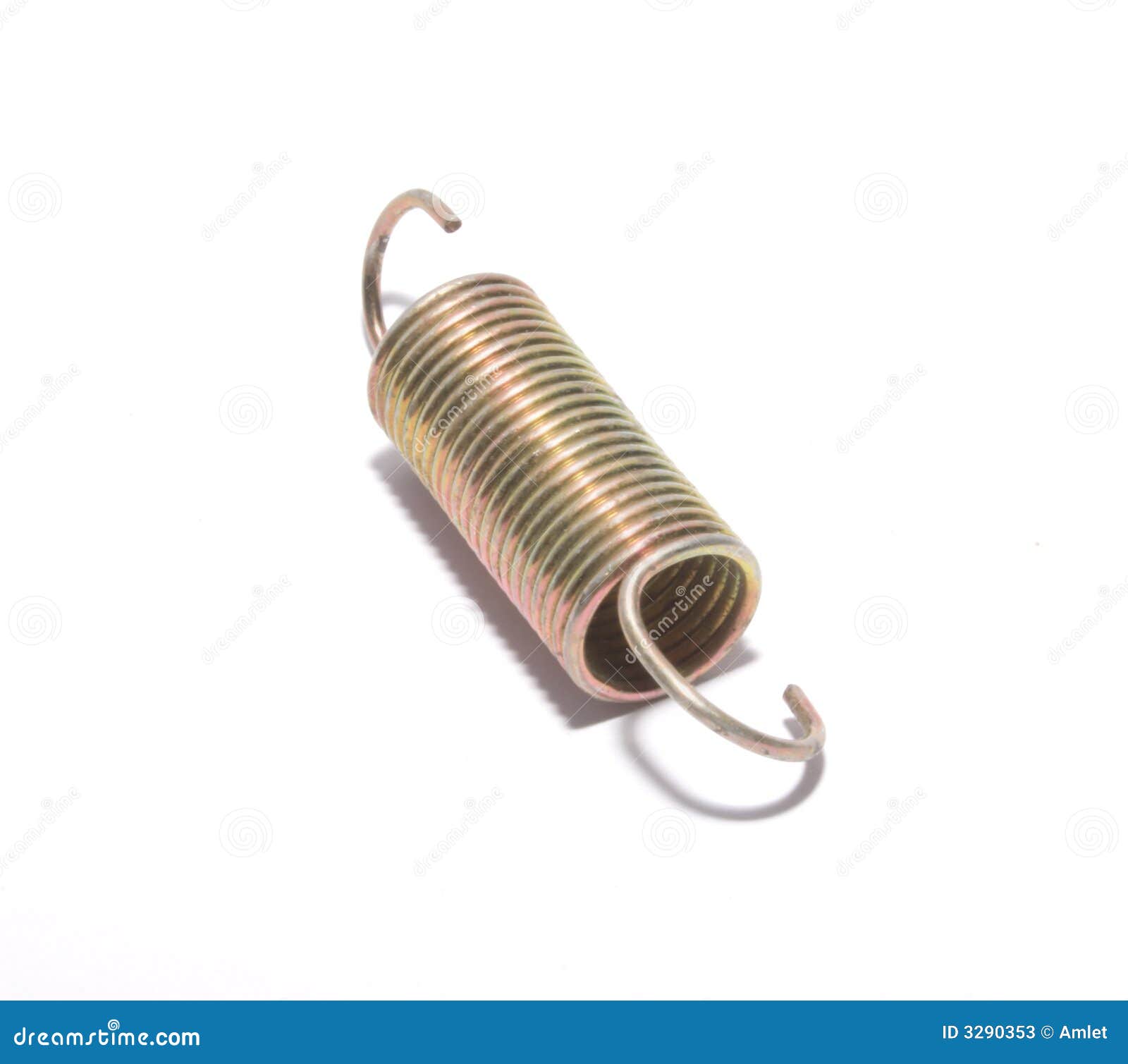 Steel spring stock image. Image of spring, yellow, strained - 3290353