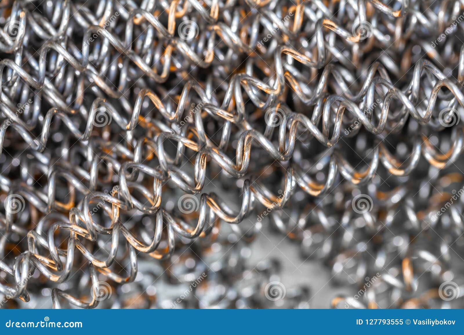 Steel Spring. Iron Wire with Traces of Rust Stock Image - Image of ...