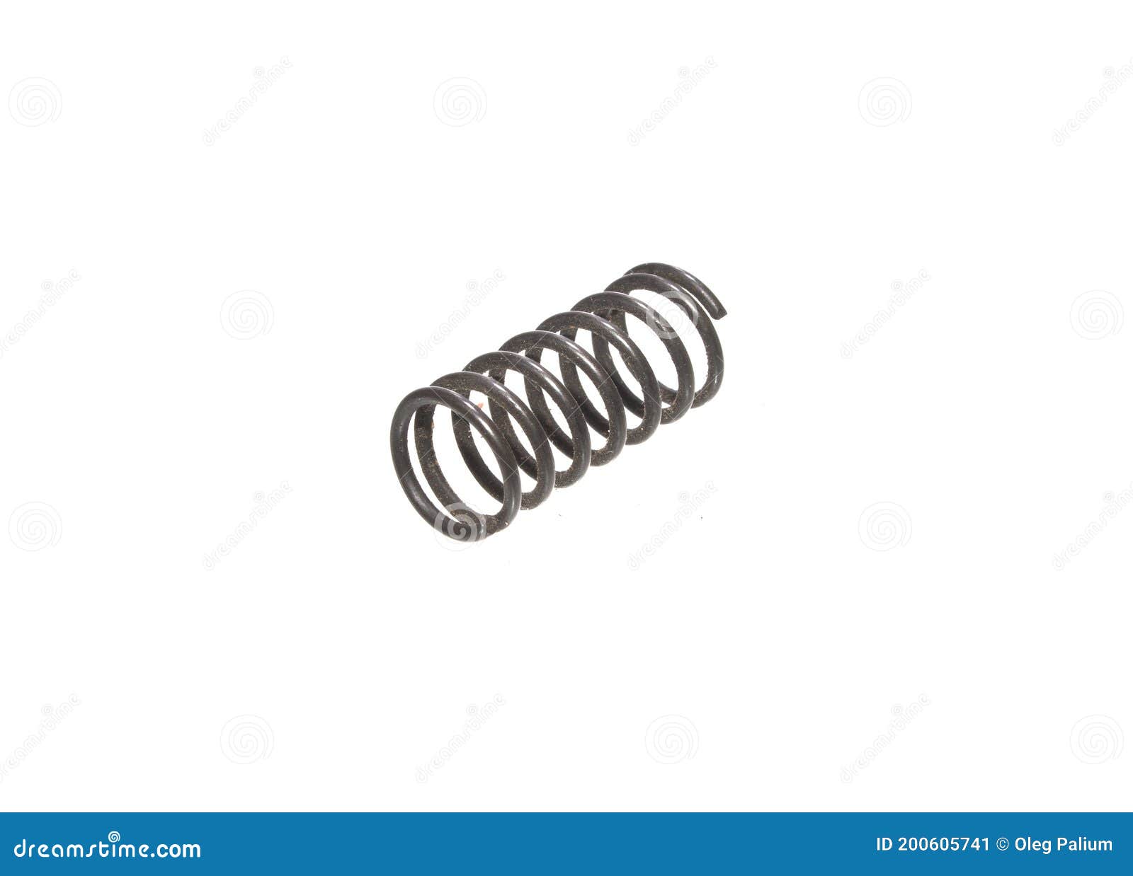Steel Spring Isolated on White Background Stock Image - Image of engine ...