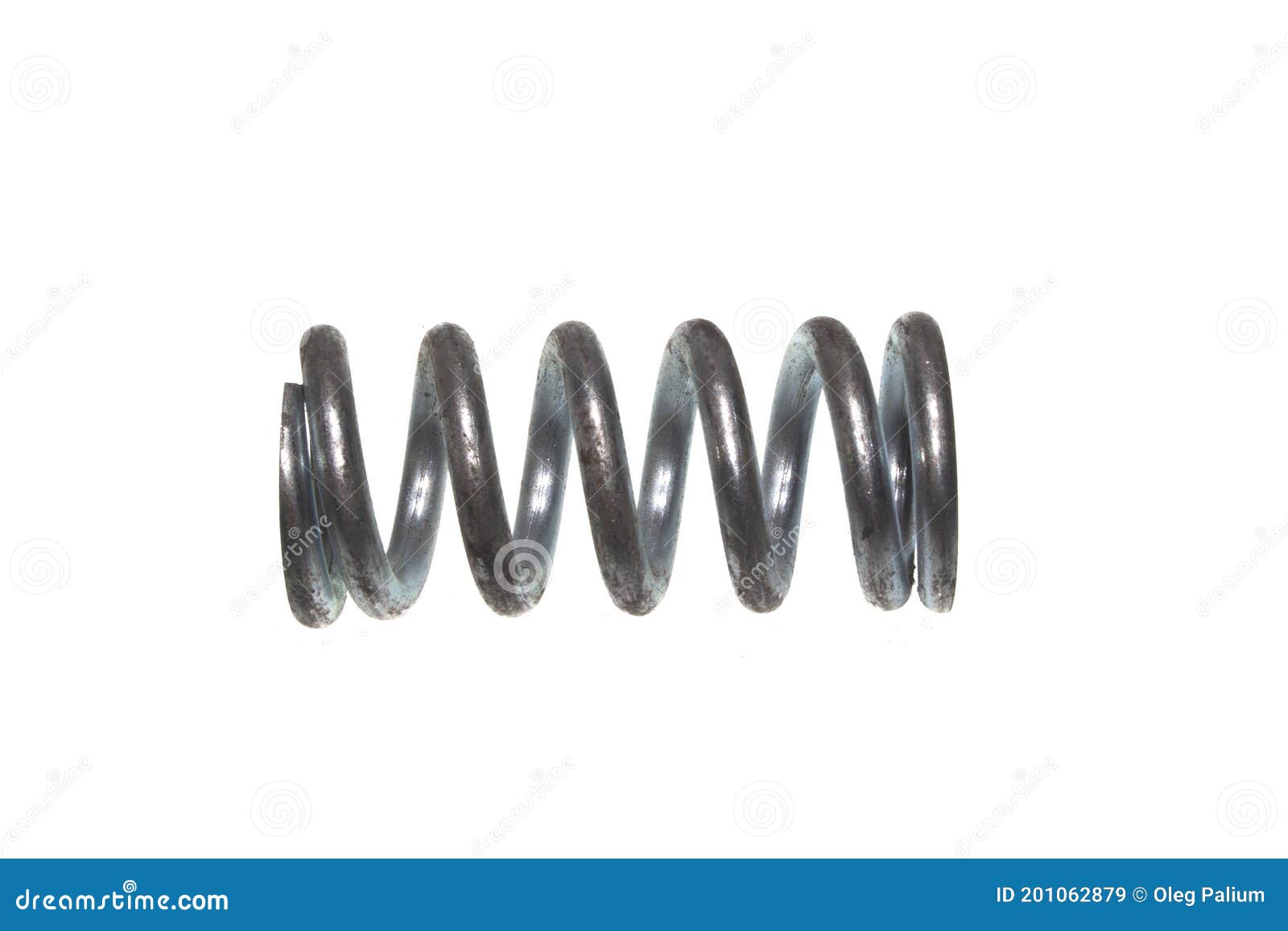 Steel Spring Isolated on White Background Stock Image - Image of macro ...