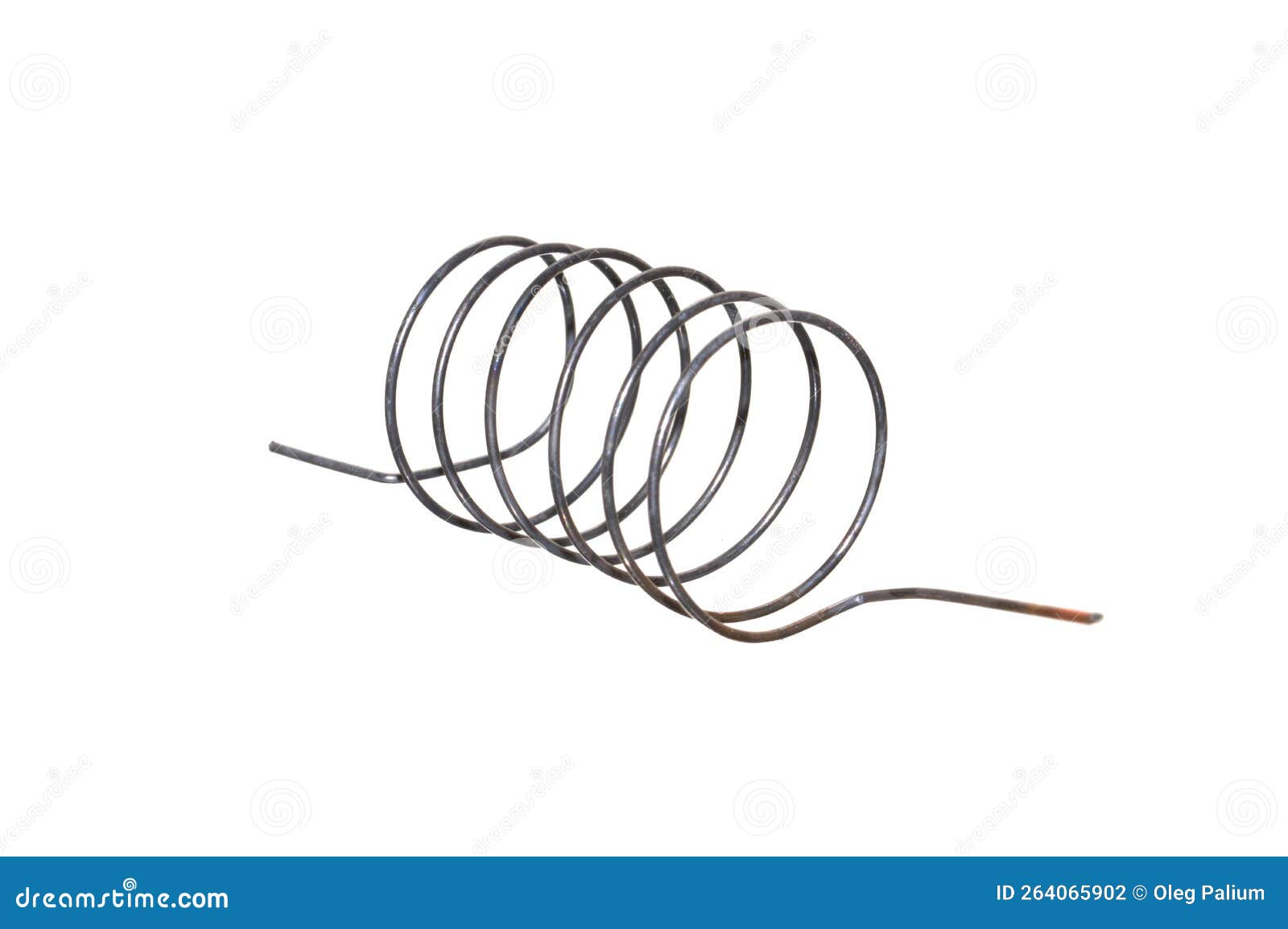 Steel Spring Isolated on White Background Stock Photo - Image of spiral ...