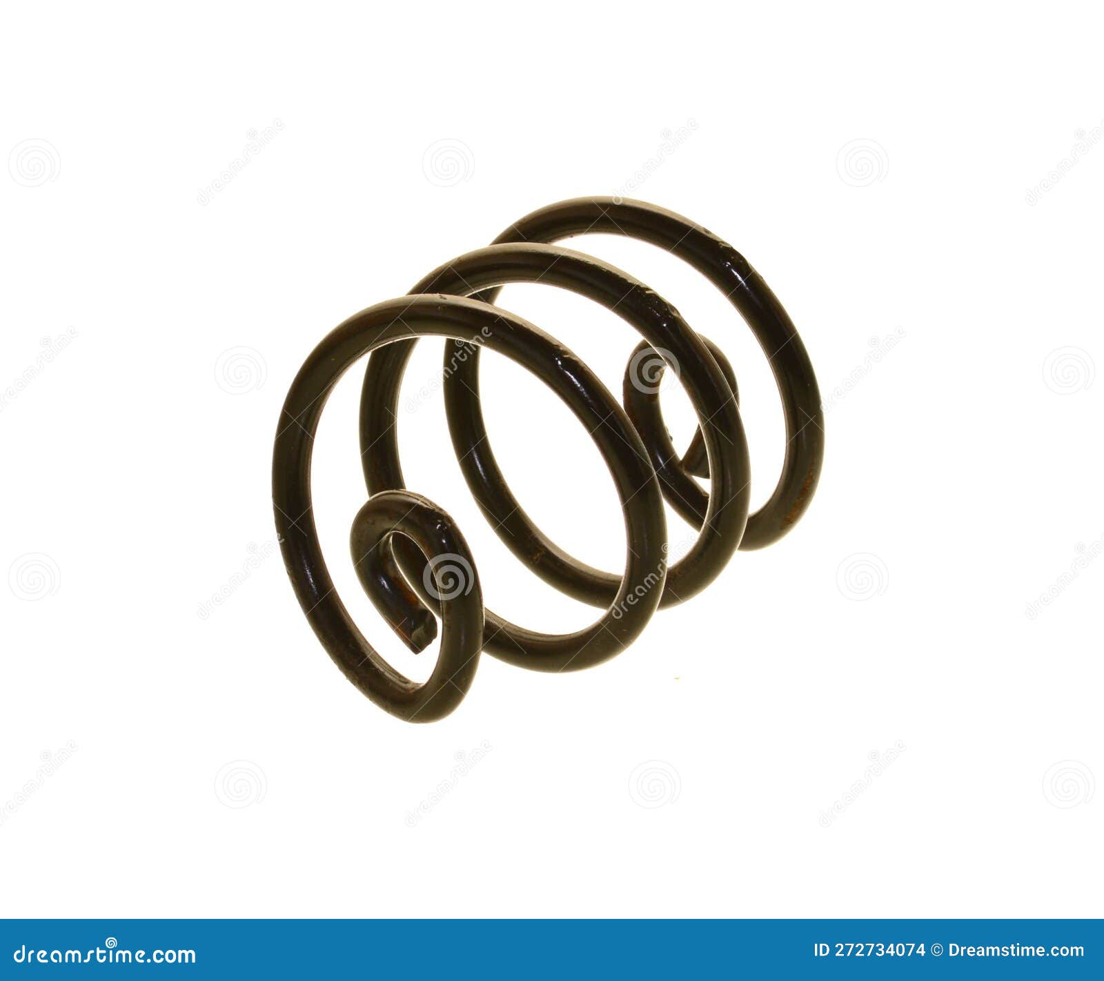 Steel Spring Isolated on White Background Stock Photo - Image of energy ...