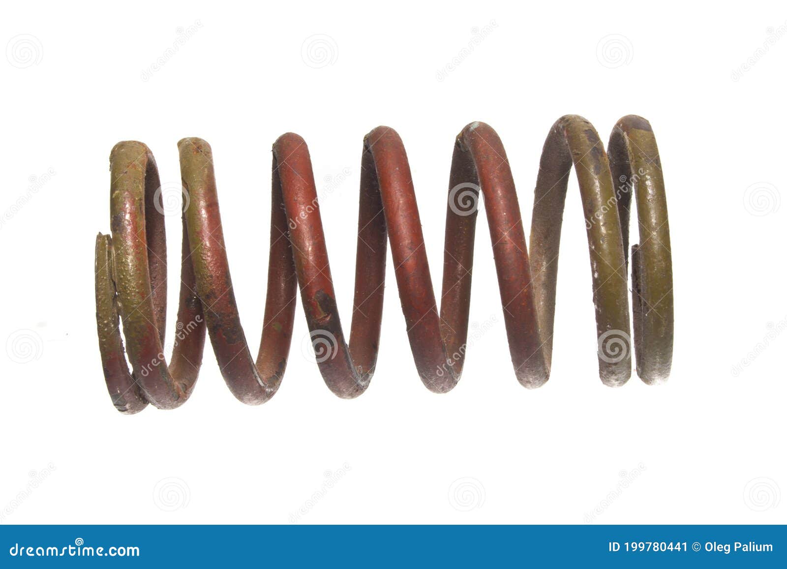 Steel Spring Isolated on White Background Stock Image - Image of ...